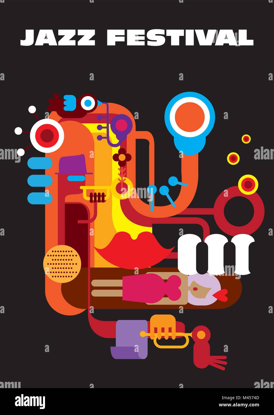 Music festival poster musical Stock Vector Images - Alamy