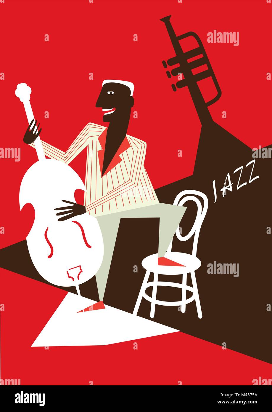 Creative conceptual vector. Man playing musical instrument Stock Vector ...