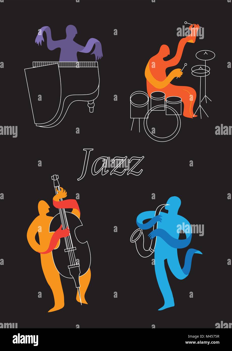 Creative conceptual music festival vector. Band playing musical ...