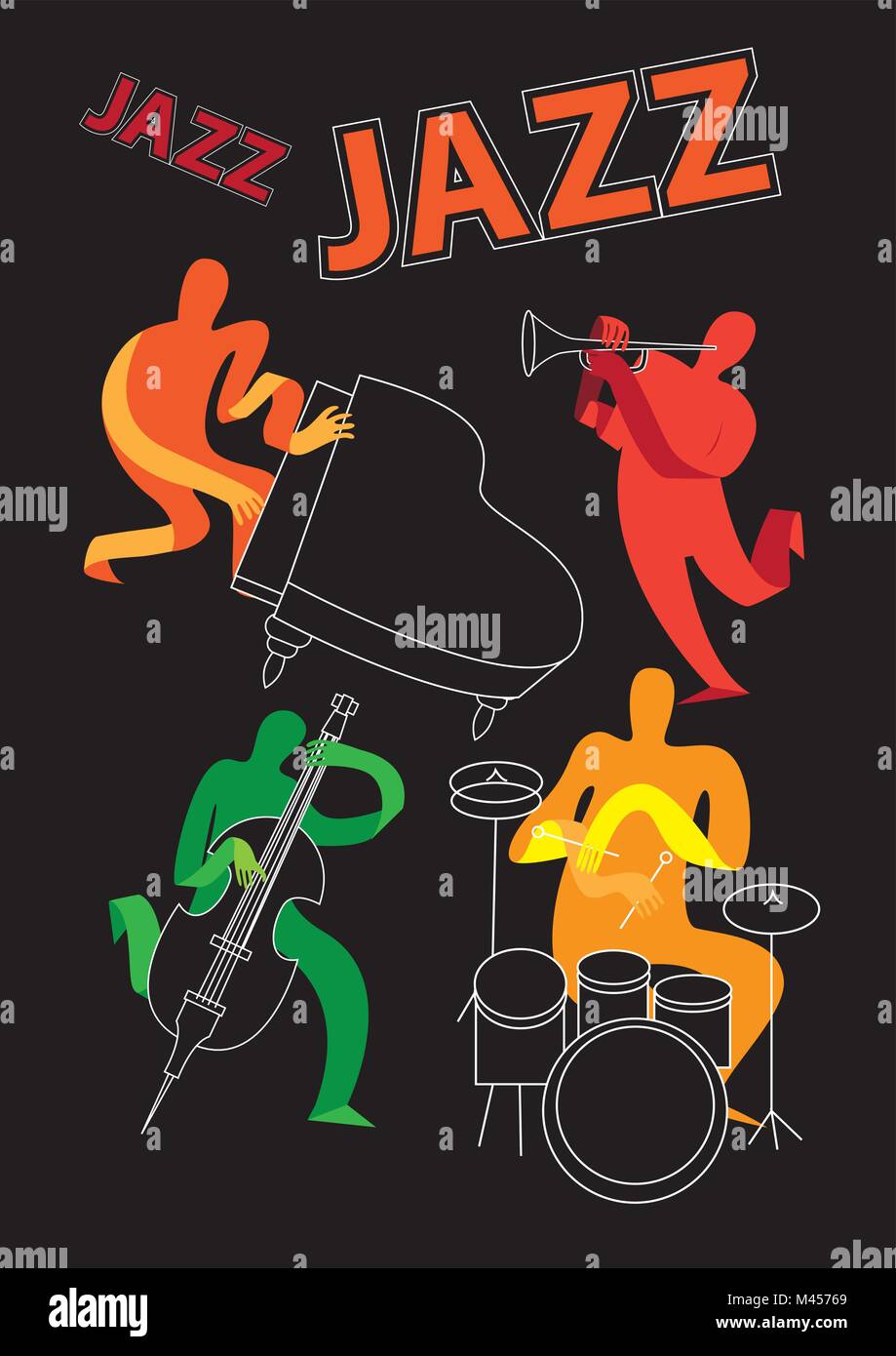 Creative conceptual music festival vector. Band playing musical ...