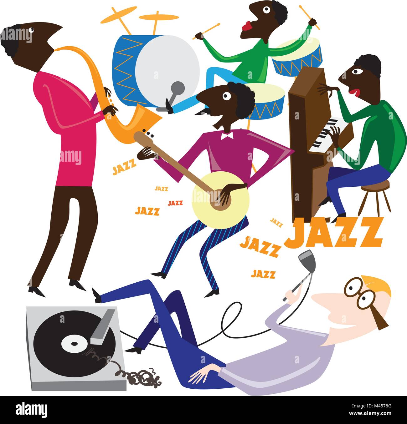 Creative conceptual music festival vector. Band playing musical ...
