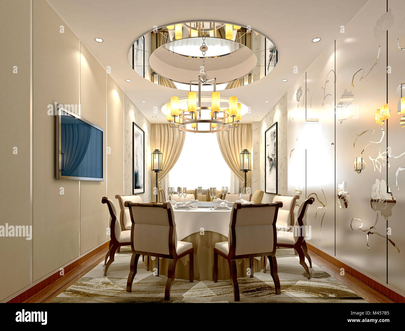 3D RENDER OF LIVING ROOM INTEROIR DESIGN Stock Photo - Alamy