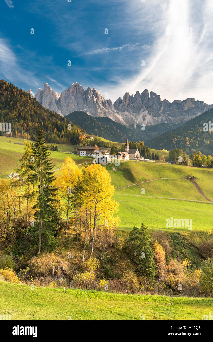 Funes Valley, Dolomites, province of Bolzano, South Tyrol, Italy ...