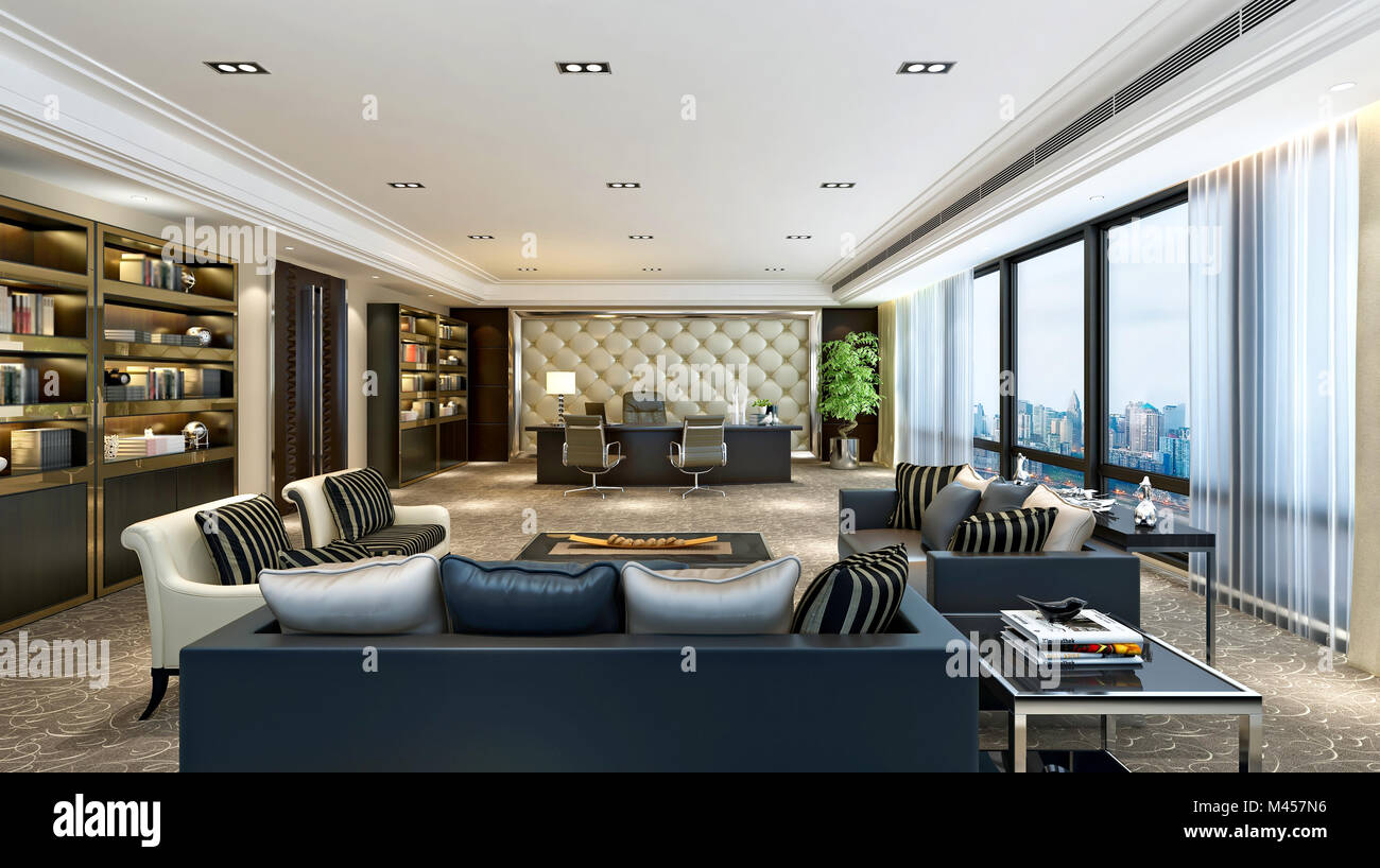 3D RENDER OF LIVING ROOM INTEROIR DESIGN Stock Photo - Alamy