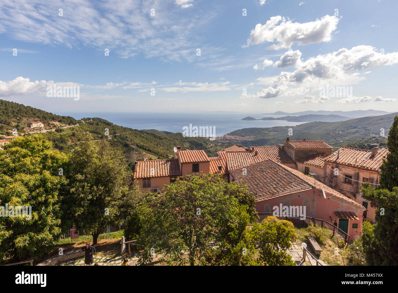 Old village of Marciana on the hills of Monte Capanne, Marciana, Elba ...