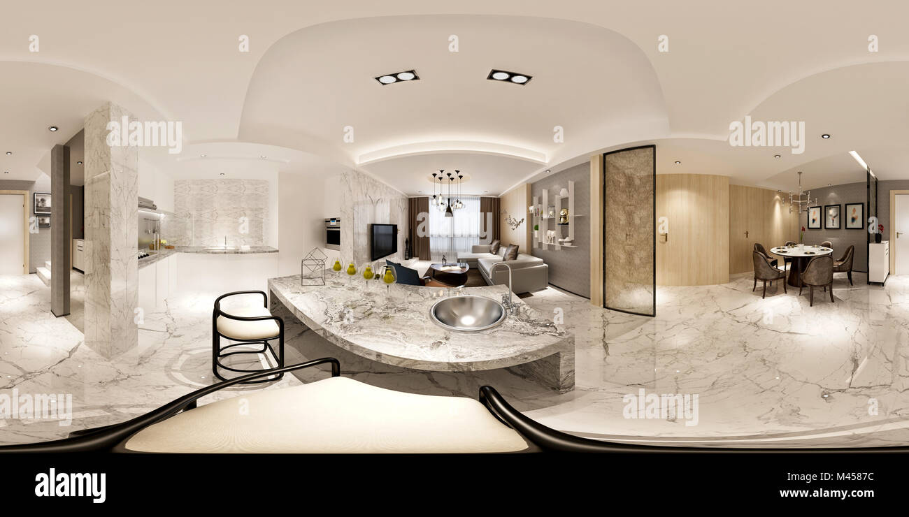 3D RENDER OF LIVING ROOM INTEROIR DESIGN Stock Photo - Alamy