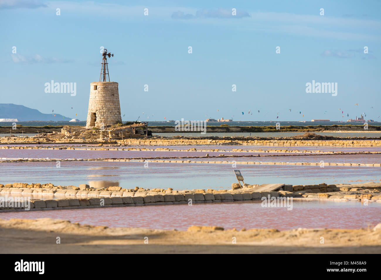 Salt pans of Marsala,Trapani province,Sicily,Italy Stock Photo - Alamy