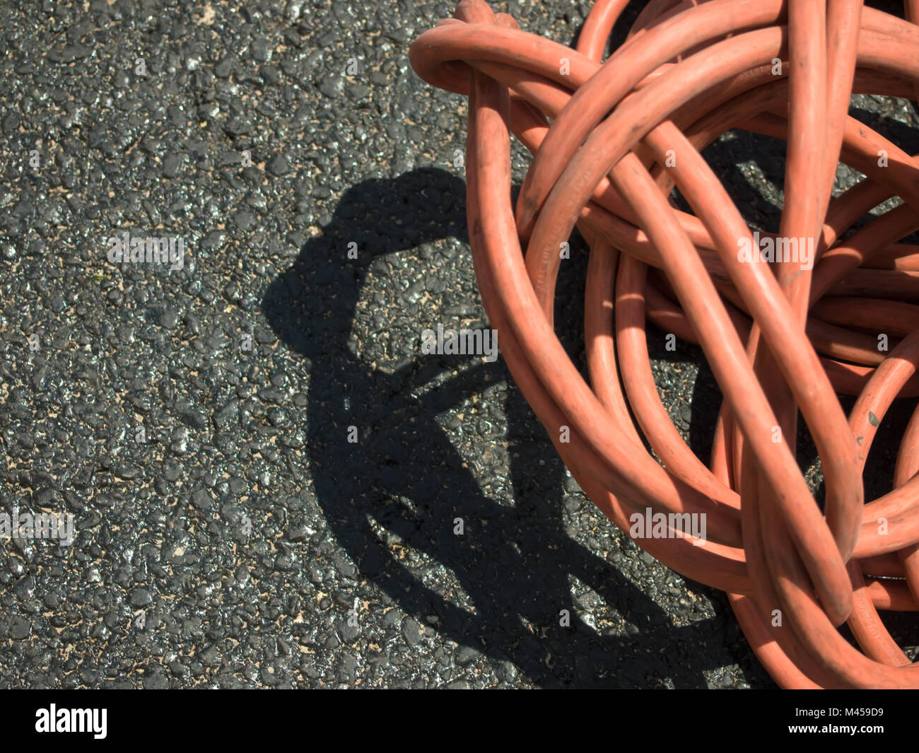 The Orange Extension Cord on the Ground at the Constructionsite Stock ...