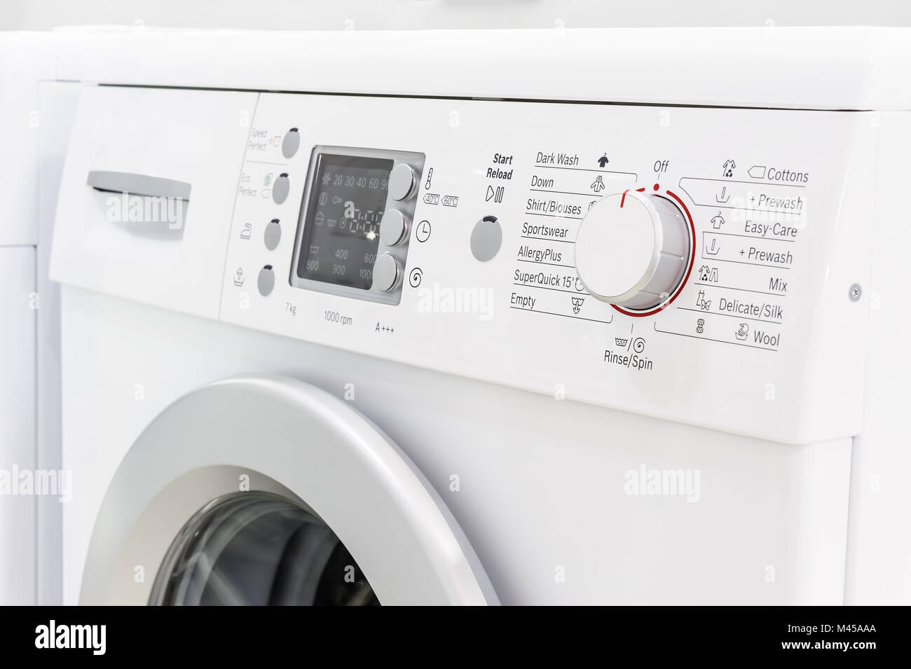 control panel of washing machine Stock Photo - Alamy