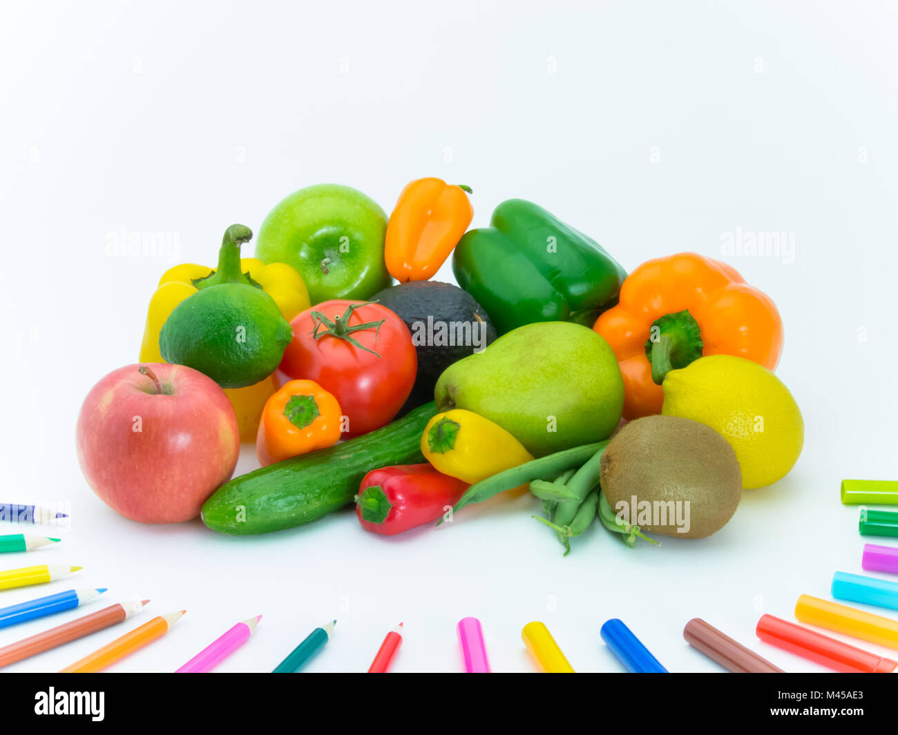 Colorful Vegetables and Fruits Stock Photo - Alamy