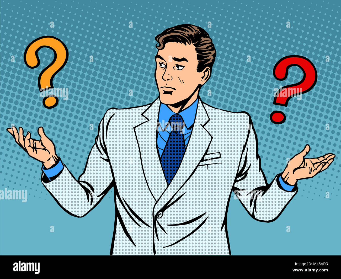 Questions businessman misunderstanding Stock Photo - Alamy Questions businessman misunderstanding Stock Photo - Alamy
