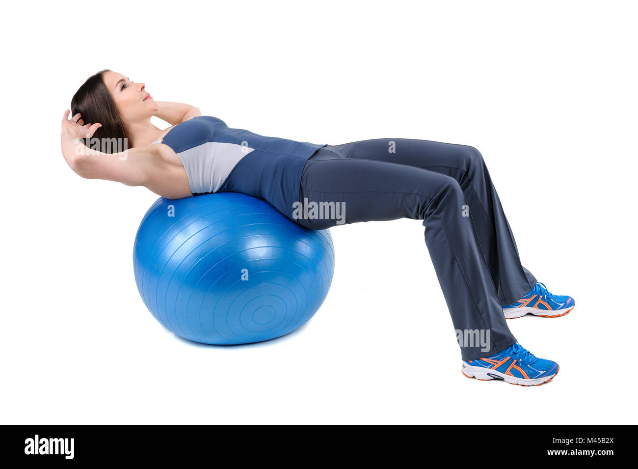 Abdominal Fitball Exercises Stock Photo - Alamy