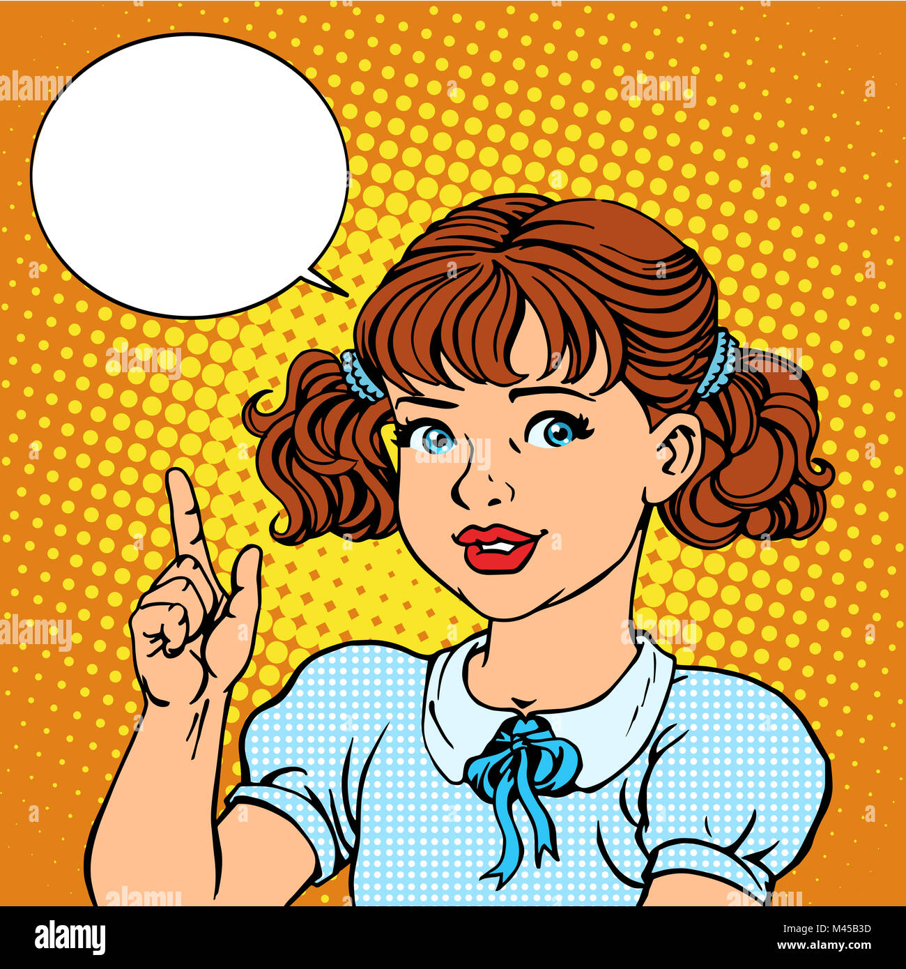 Beautiful baby girl says Stock Photo - Alamy