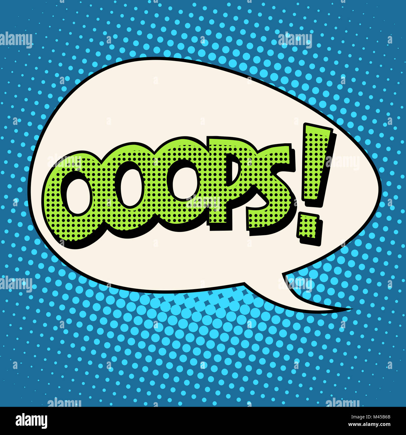 oops comic text bubble Stock Photo - Alamy