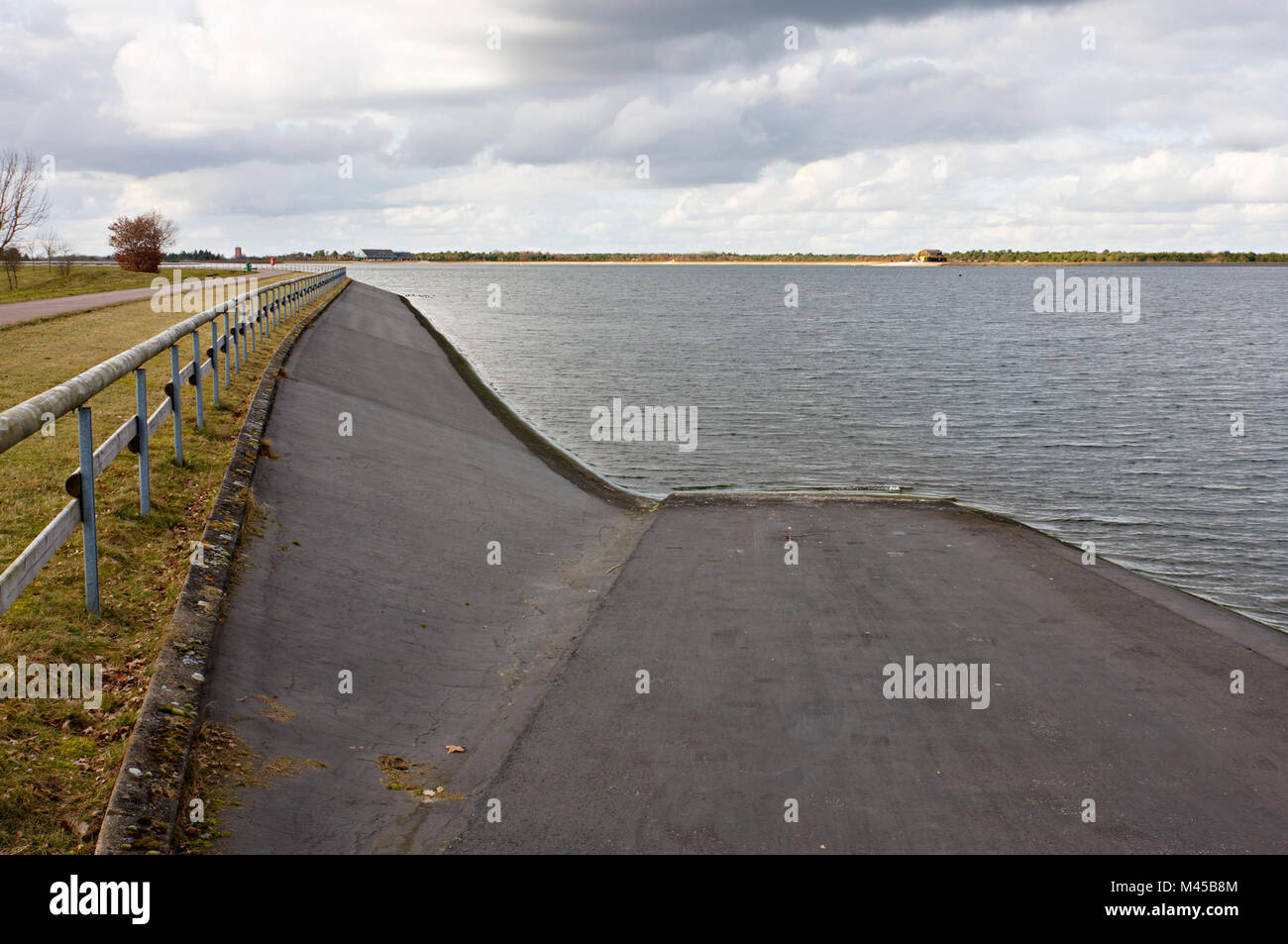 A ramp leading down to a reservoir lake Stock Photo - Alamy