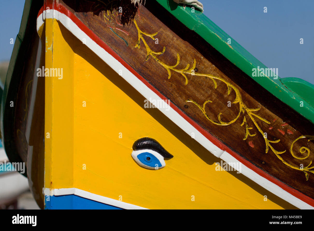 You can find the traditional colorful Luzzu boats everywhere in Malta ...