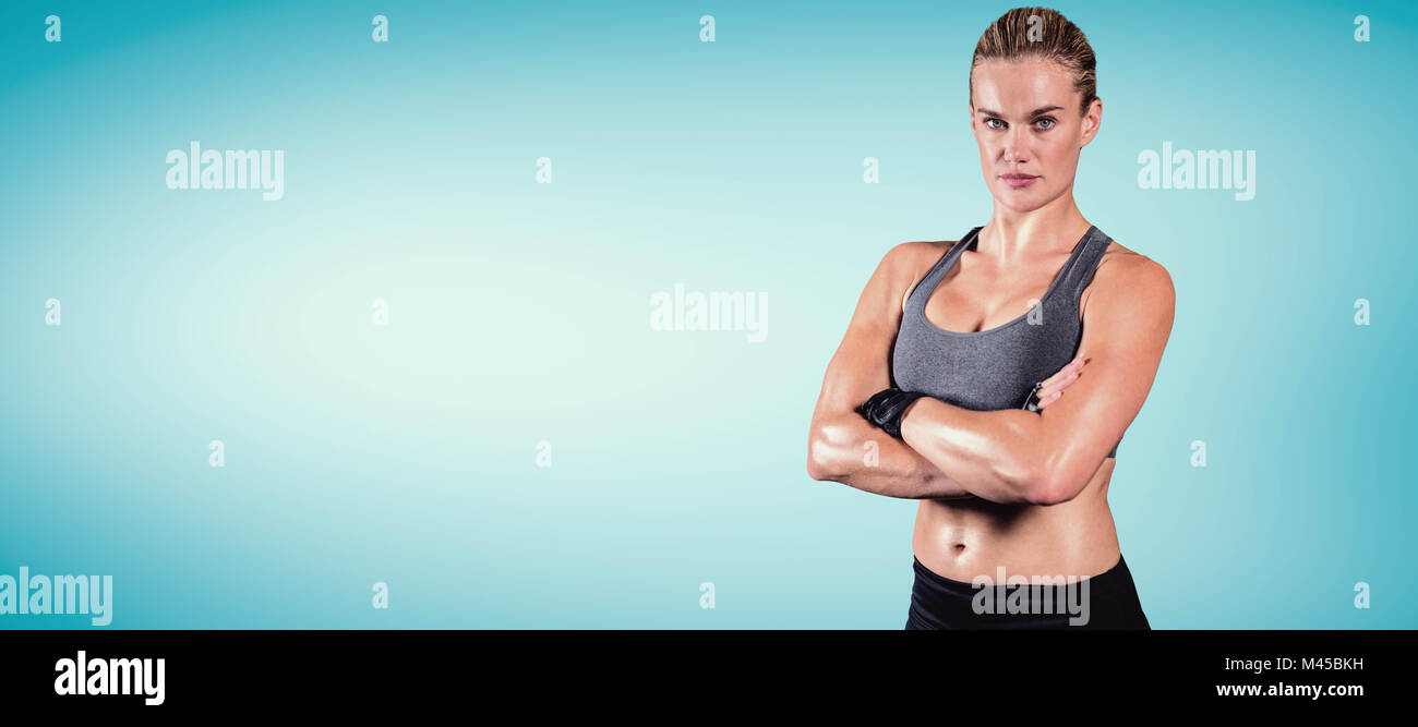 Muscular woman arms crossed hi-res stock photography and images - Alamy