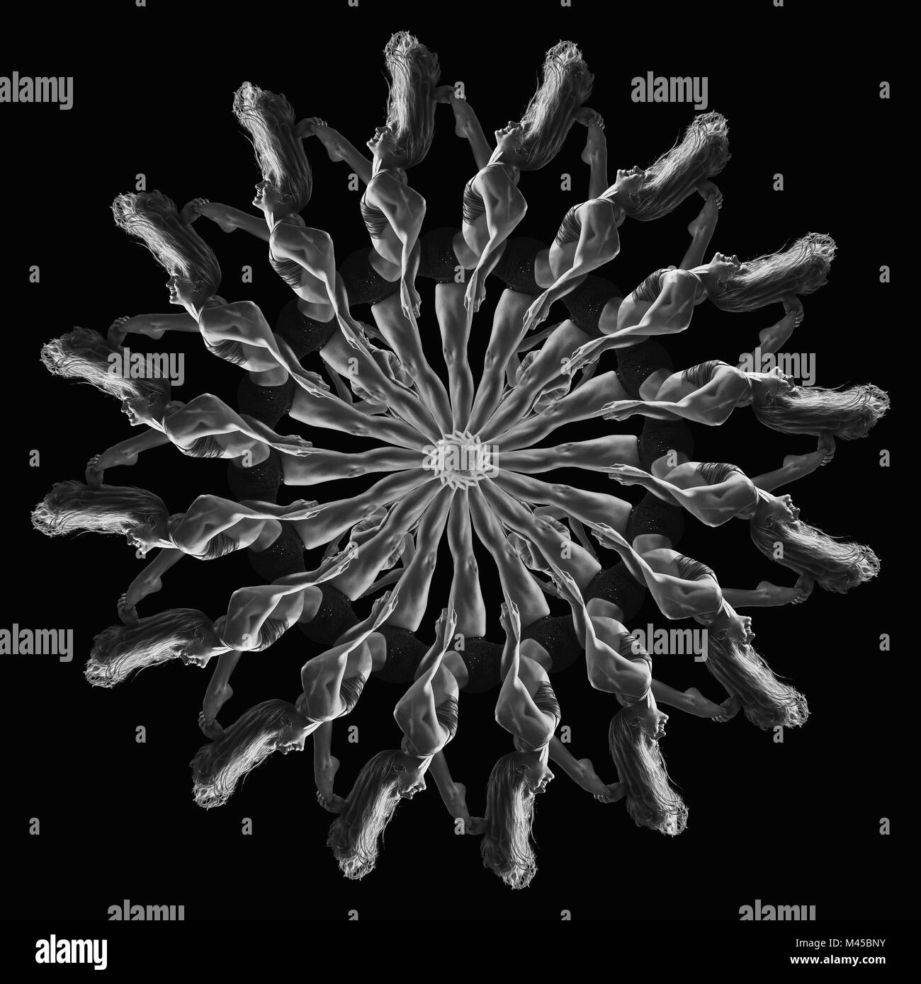 Top view caucasian female Black and White Stock Photos & Images - Alamy