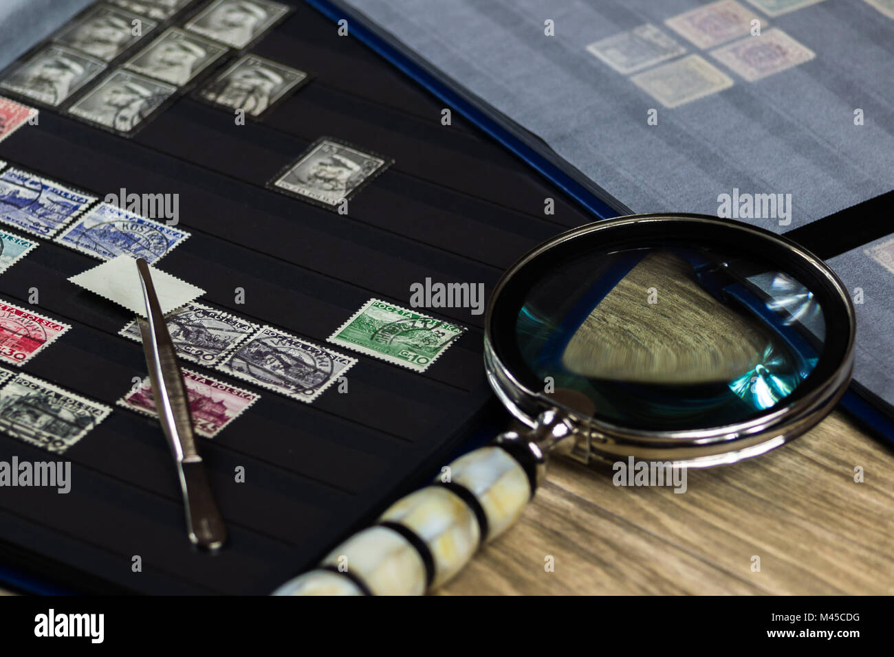 Stamps album collection hi-res stock photography and images - Alamy