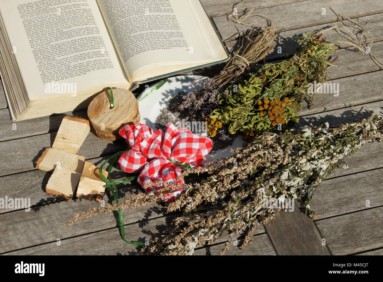 Cloth-moth protecing with cedar-wood, lavender, mugwort, wormwood Stock ...