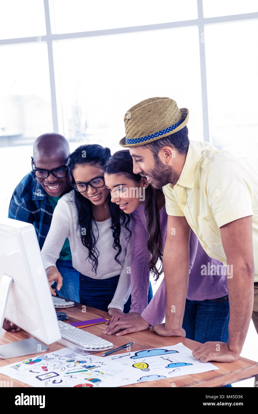 Business people working over computer hi-res stock photography and ...