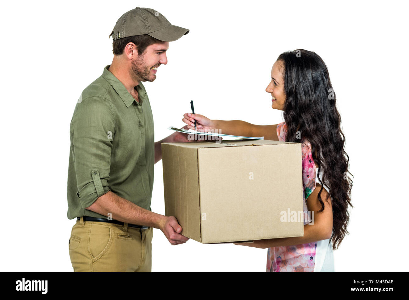 Signing for package Cut Out Stock Images & Pictures - Alamy