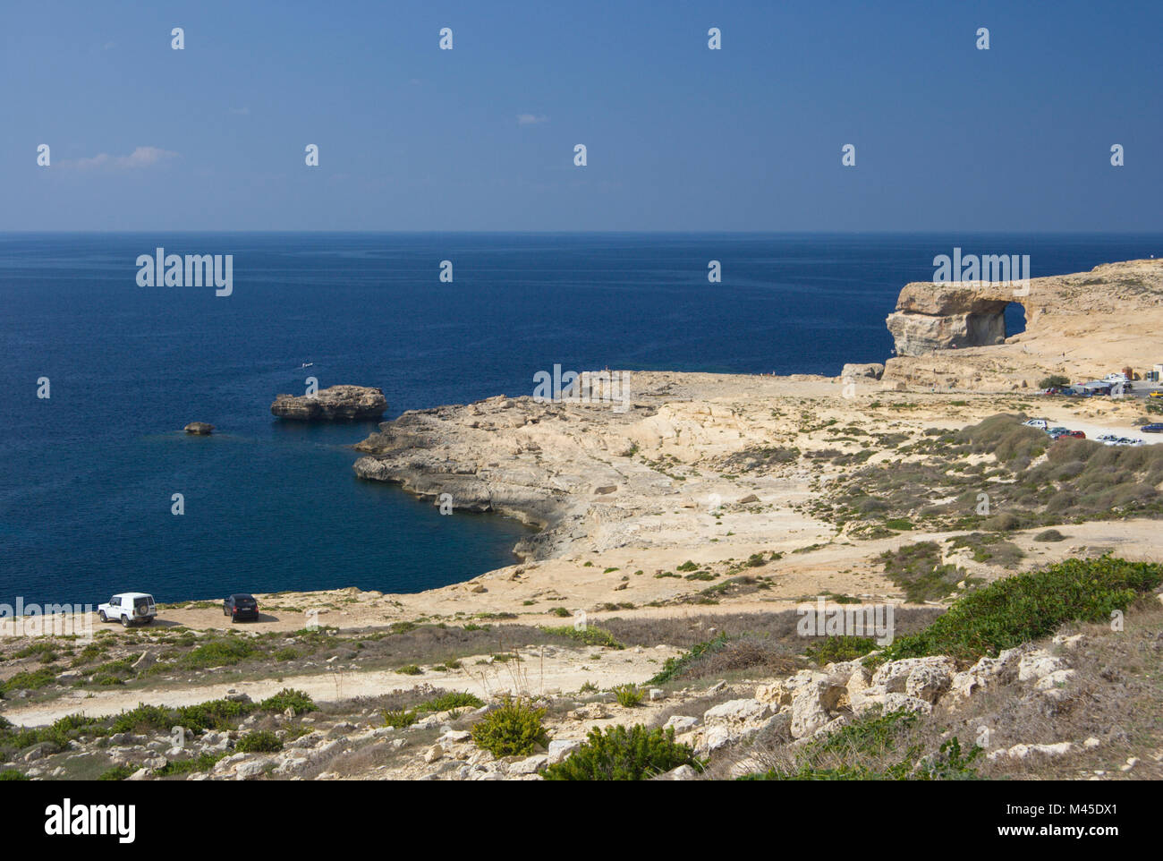 Overview of the Dwejra area with the famous Azure Window Stock Photo ...
