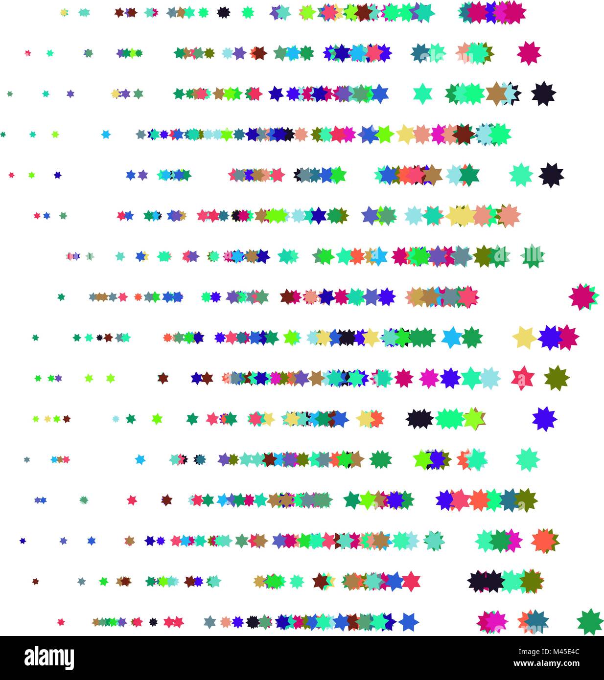 Colored abstract overlapping mixed shapes pattern, digital generative ...