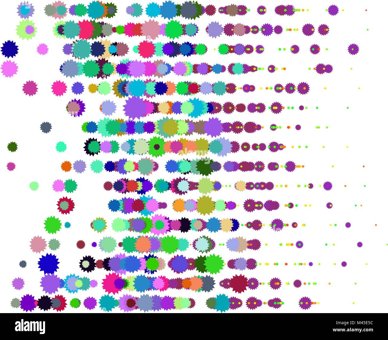 Vector graphic. Colored abstract overlapping star shape pattern. Good ...