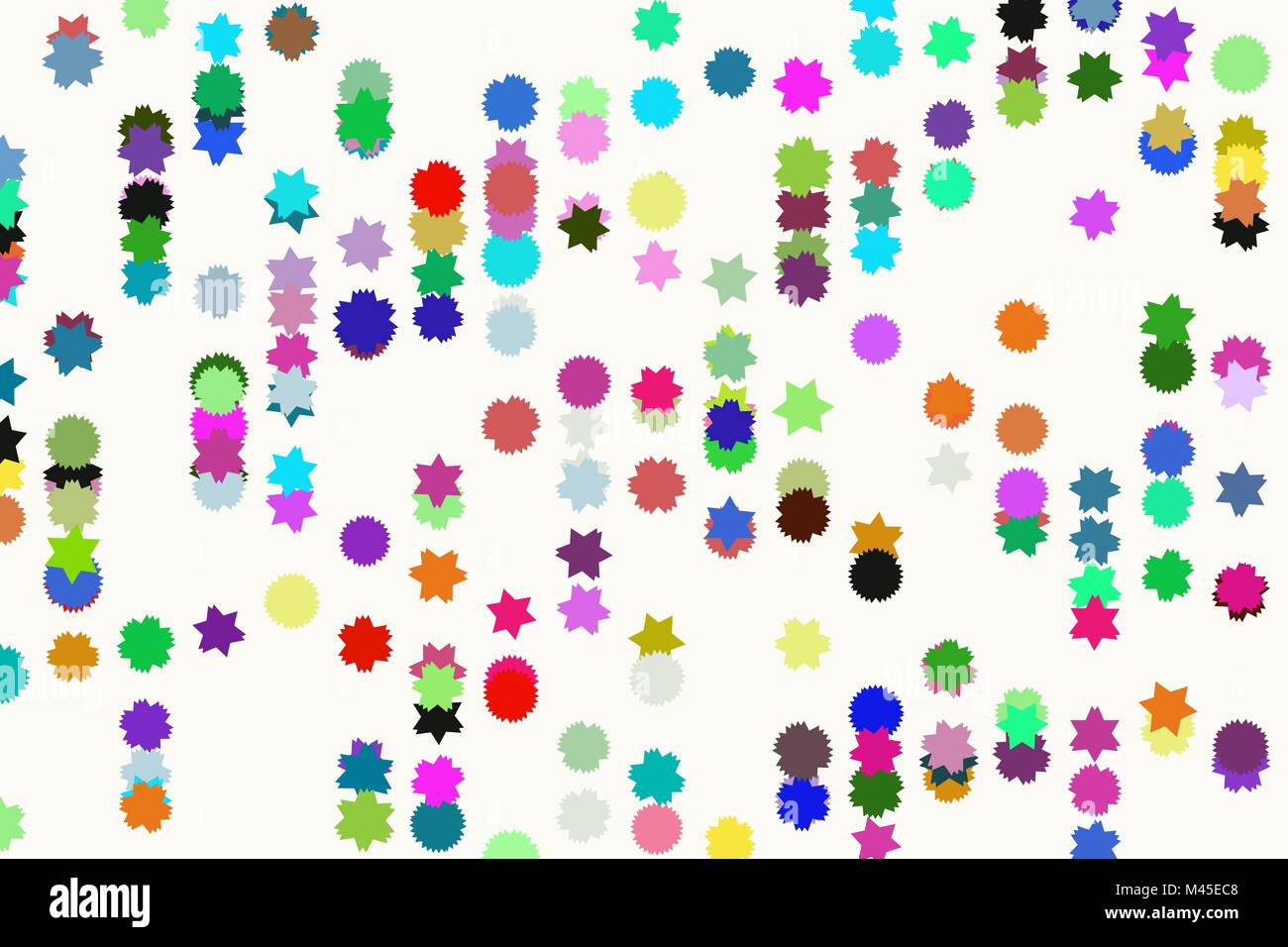 Vector graphic. Colored abstract overlapping star shape pattern. Good ...