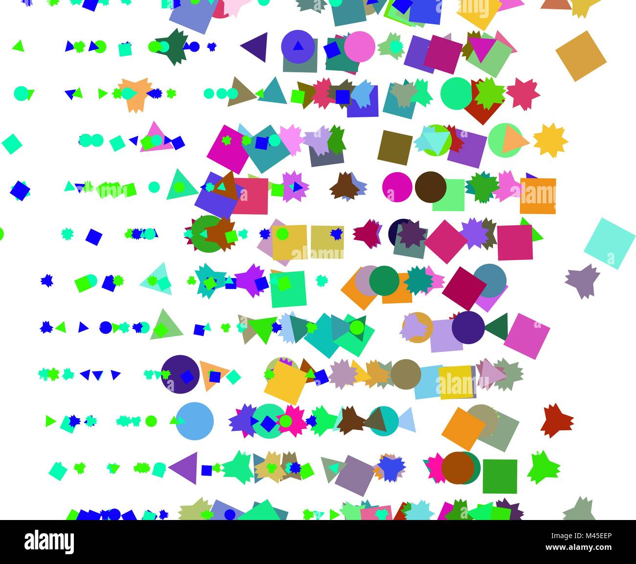 Vector graphic. Colored abstract overlapping mixed shape pattern. Good ...