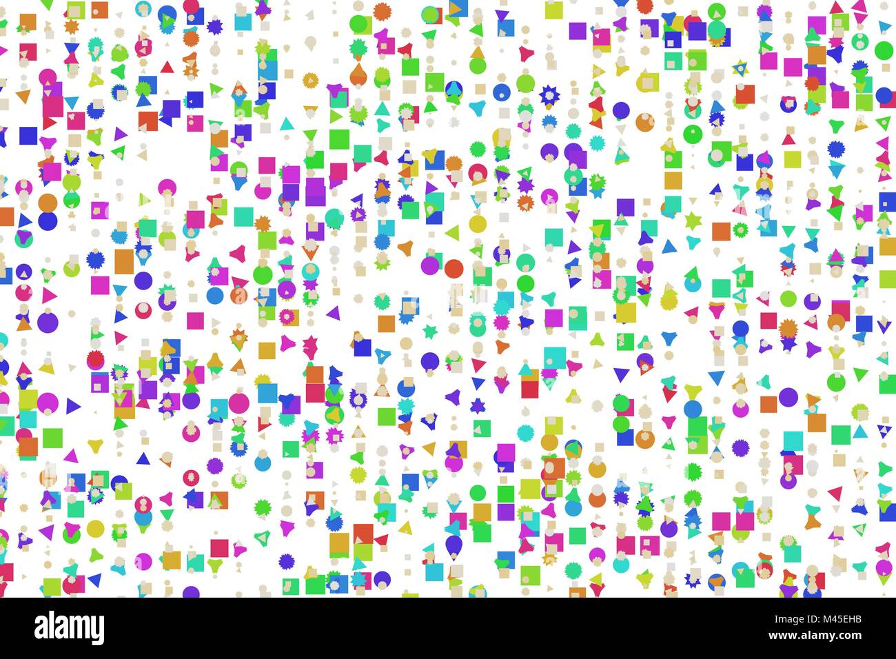 Vector graphic. Colored abstract overlapping mixed shape pattern. Good ...