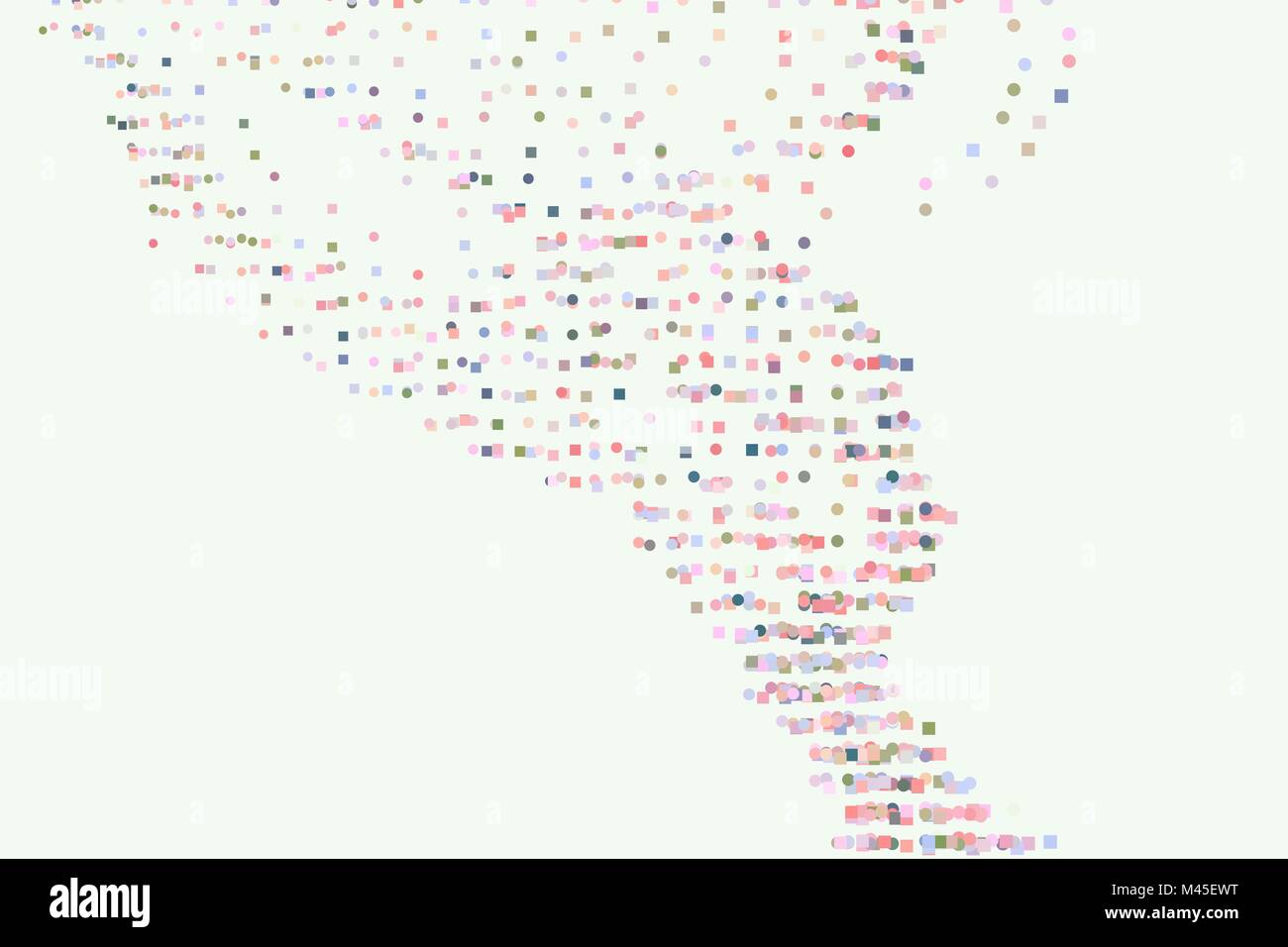 Vector graphic. Colored abstract overlapping ellipse & square box shape ...