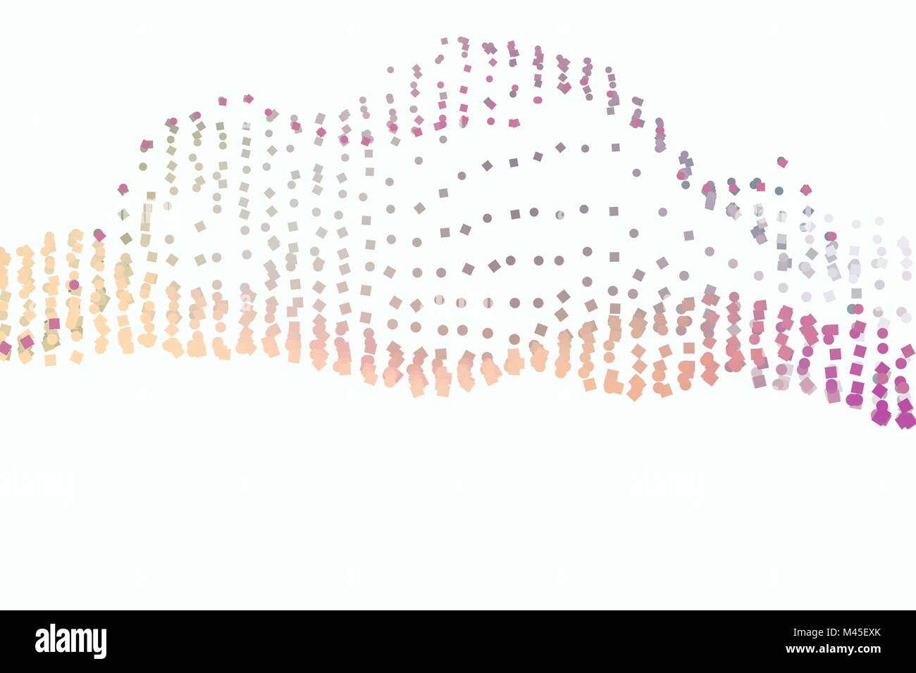 Vector graphic. Colored abstract overlapping ellipse & square box shape ...