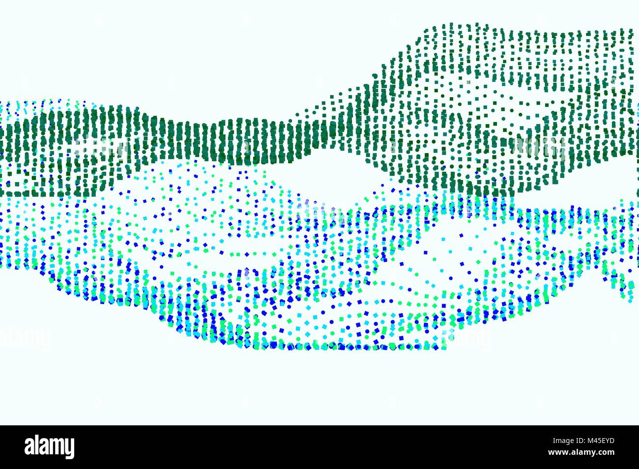 Vector graphic. Colored abstract overlapping ellipse & square box shape ...