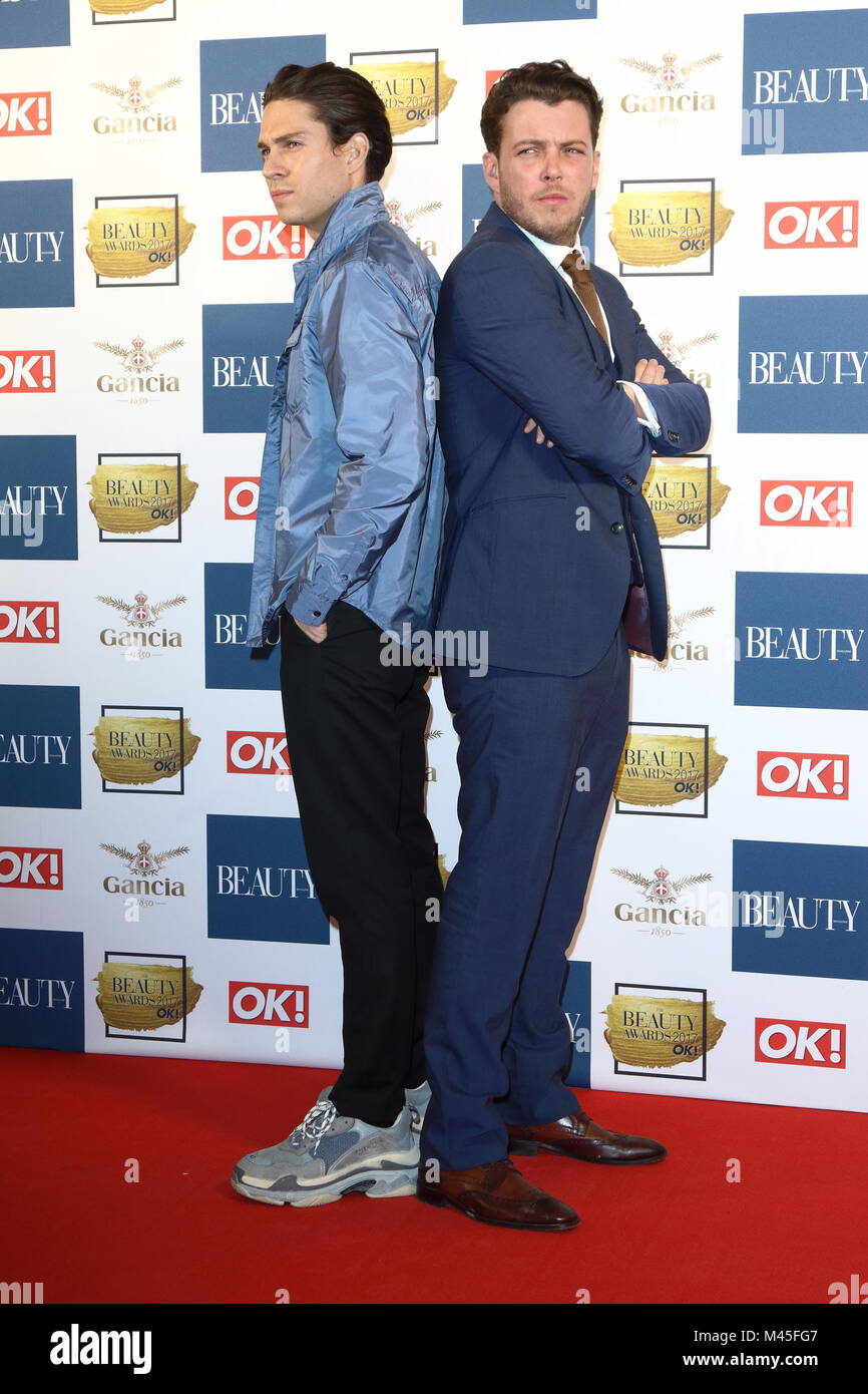 London, UK. Joey Essex and James Bennewith at The Beauty Awards with OK ...