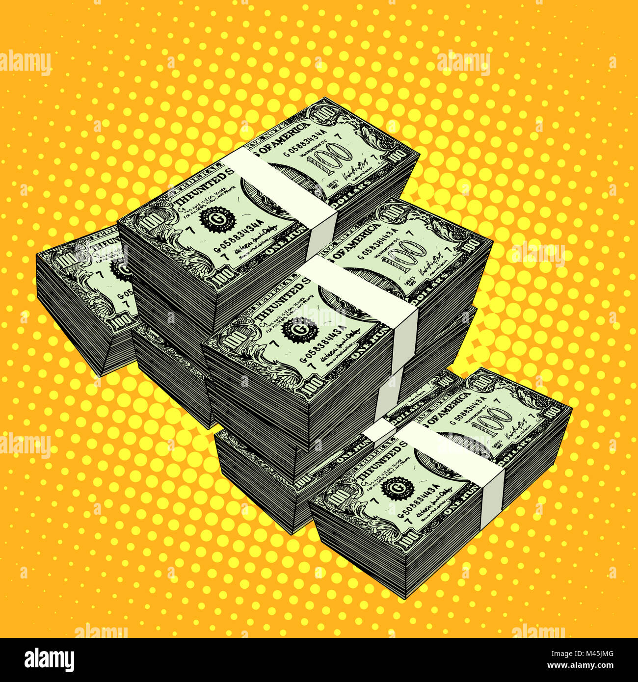 Money bundle of dollars Stock Photo - Alamy