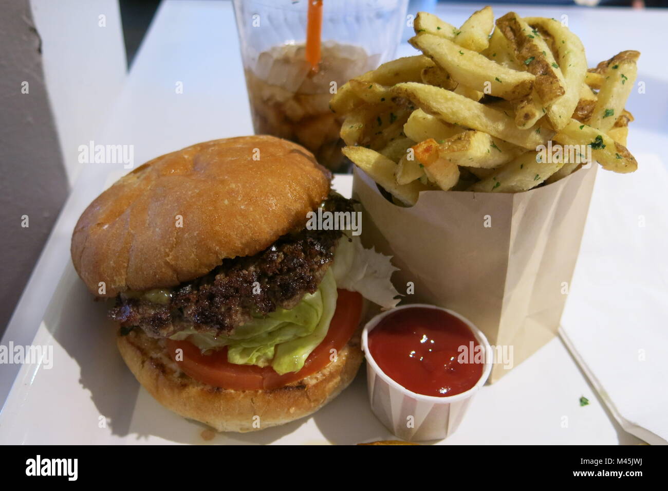 Fat Eating Burgers Chips High Resolution Stock Photography and Images ...