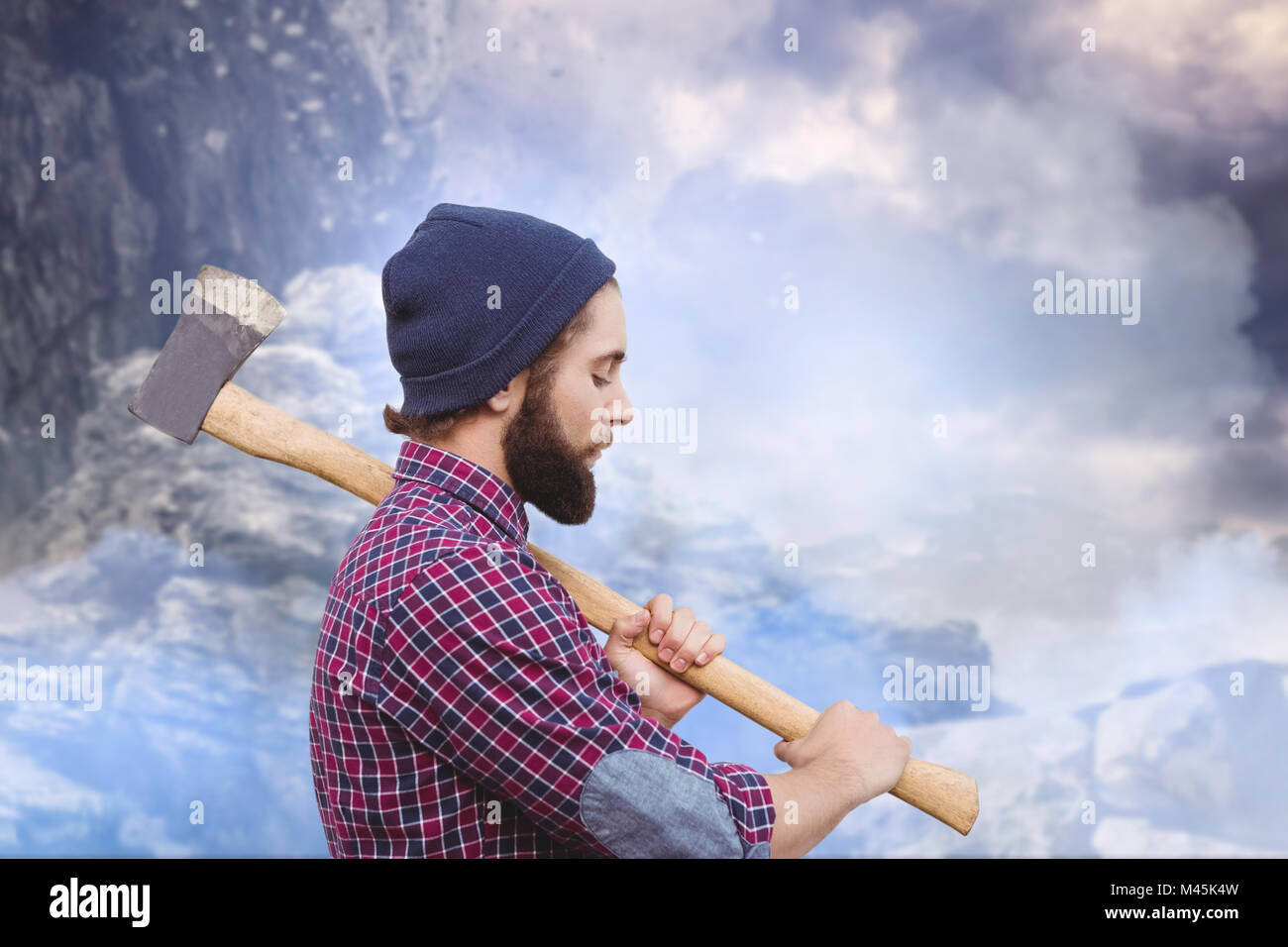 Side view hipster axe hi-res stock photography and images - Alamy