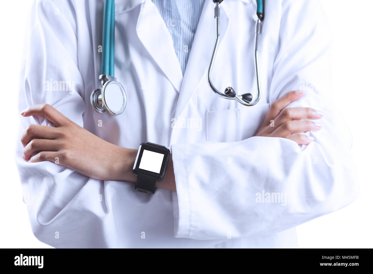 Successful asian female doctor crossing hi-res stock photography and ...