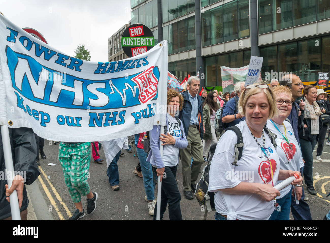 Tower Hamlets Keep our NHS Public banner on the People's Assembly march ...