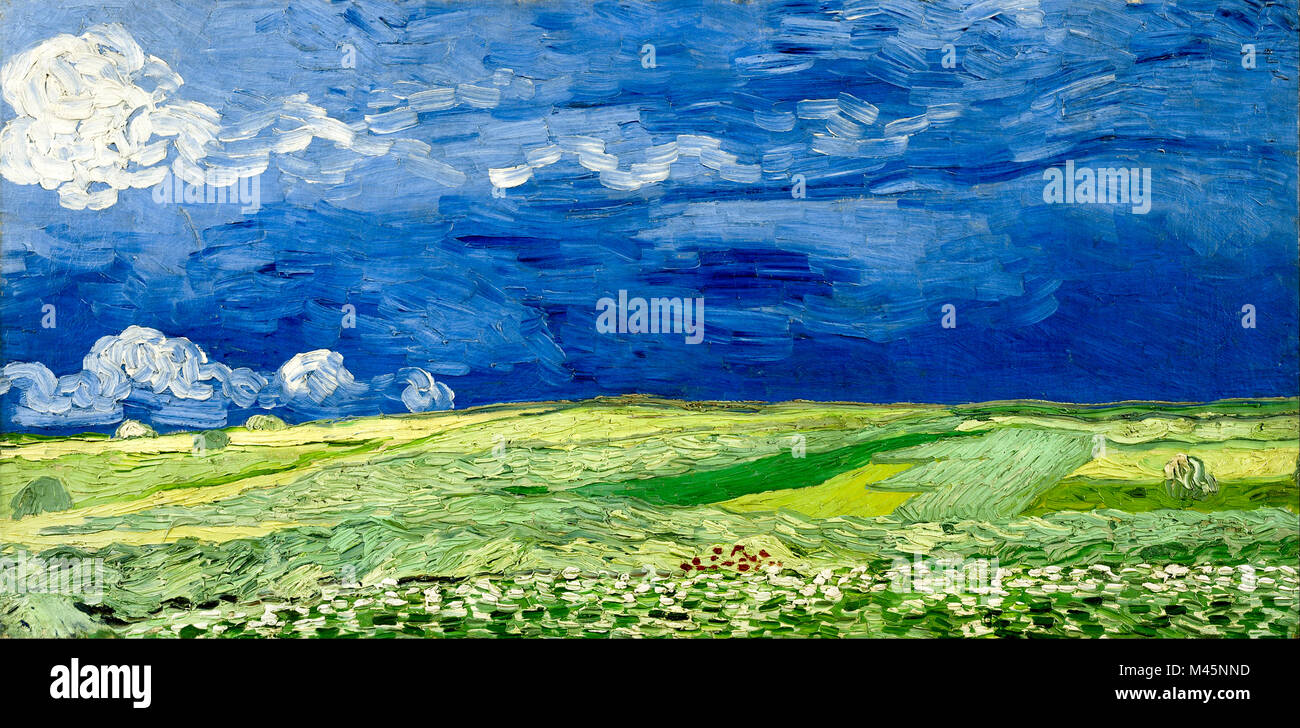 Wheatfield Under Thunderclouds, 1890 by Van Gogh Stock Photo - Alamy