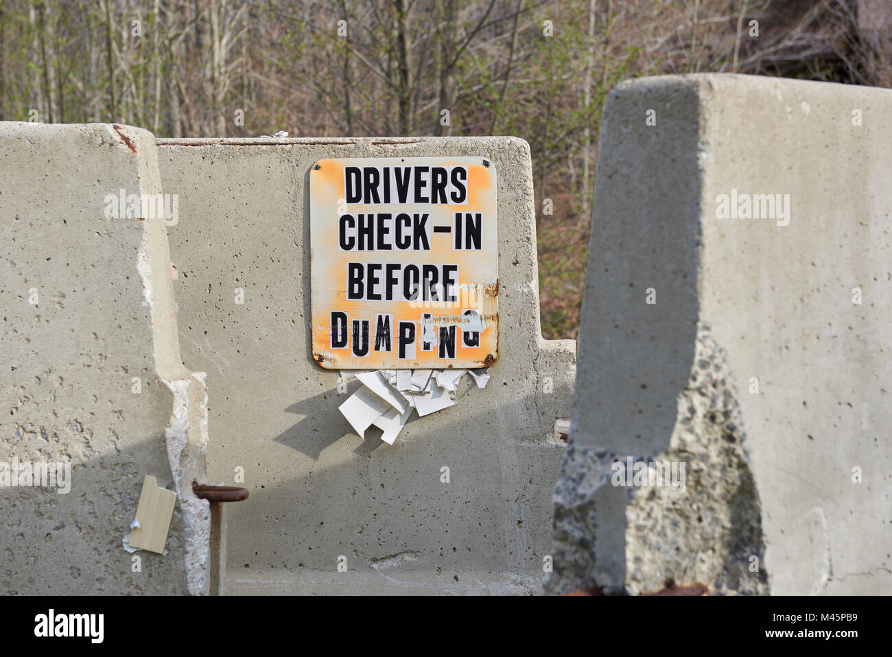 concrete barriers used in highway and building construction Stock Photo ...