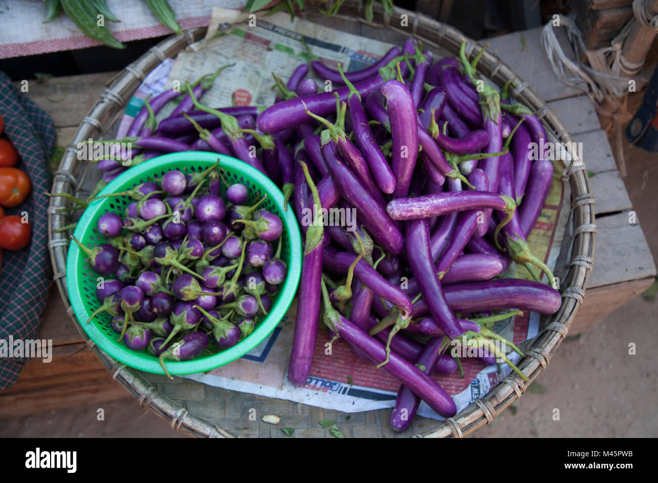 local crops for sale in Myanmar market Stock Photo - Alamy