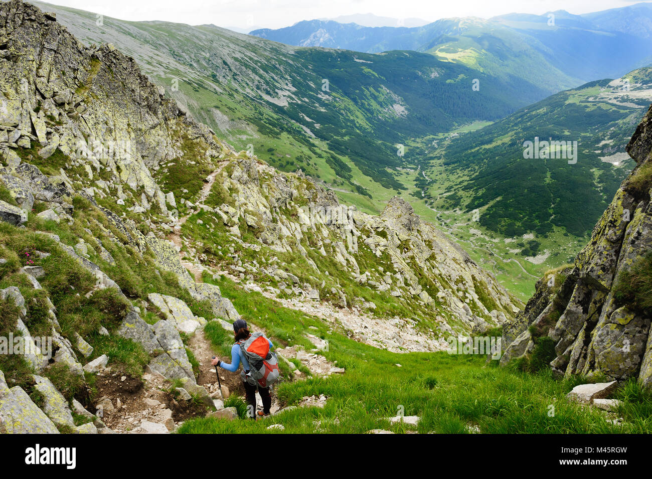 Summer hiking in the mountains Stock Photo - Alamy