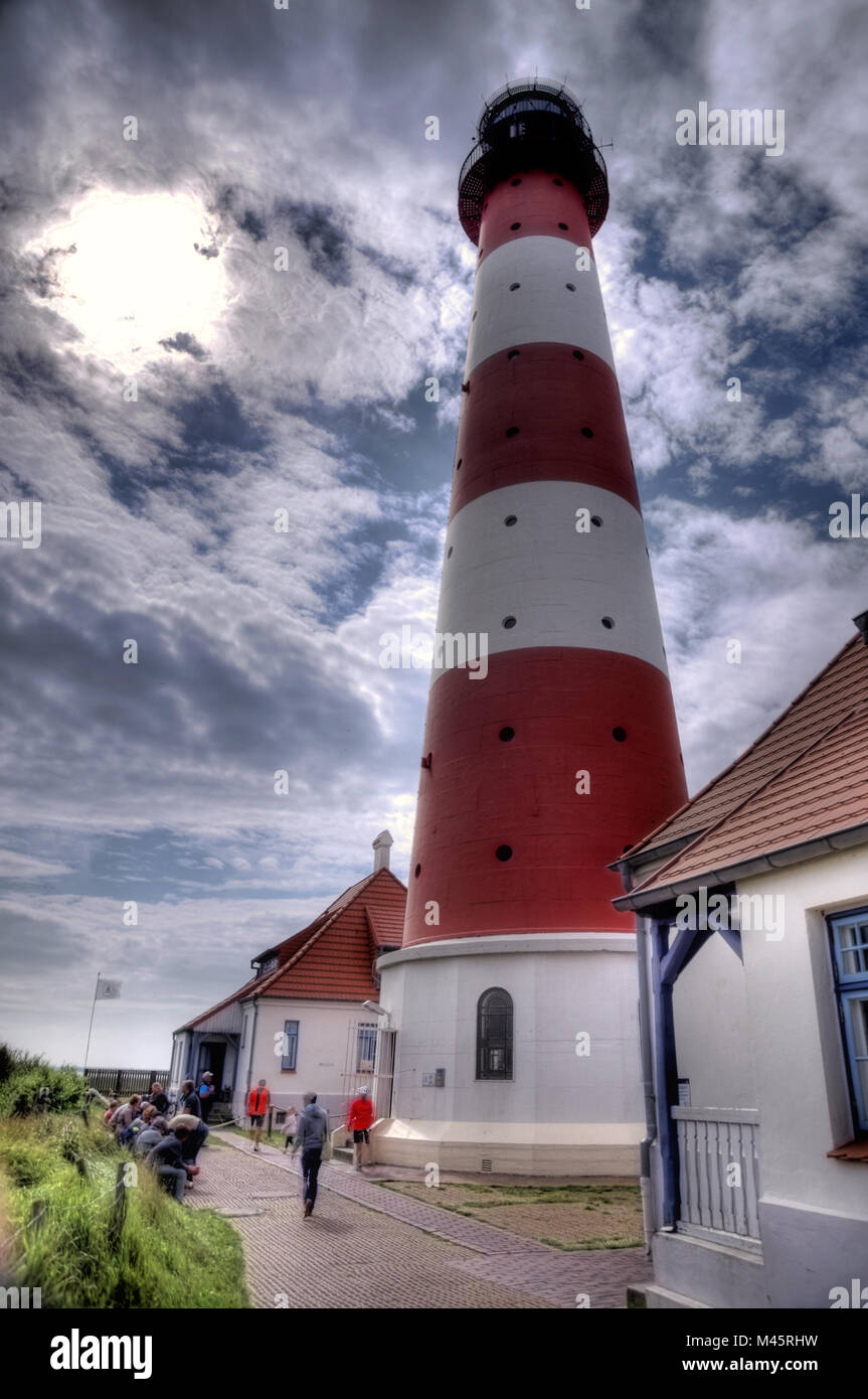 Lighthouse westerheversand in wadden hi-res stock photography and ...