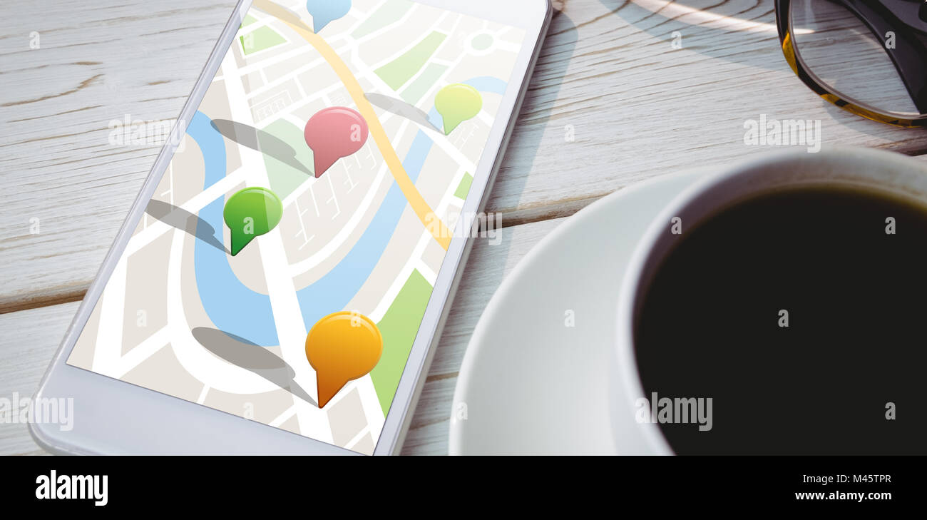 Map world navigation pointers hi-res stock photography and images - Alamy