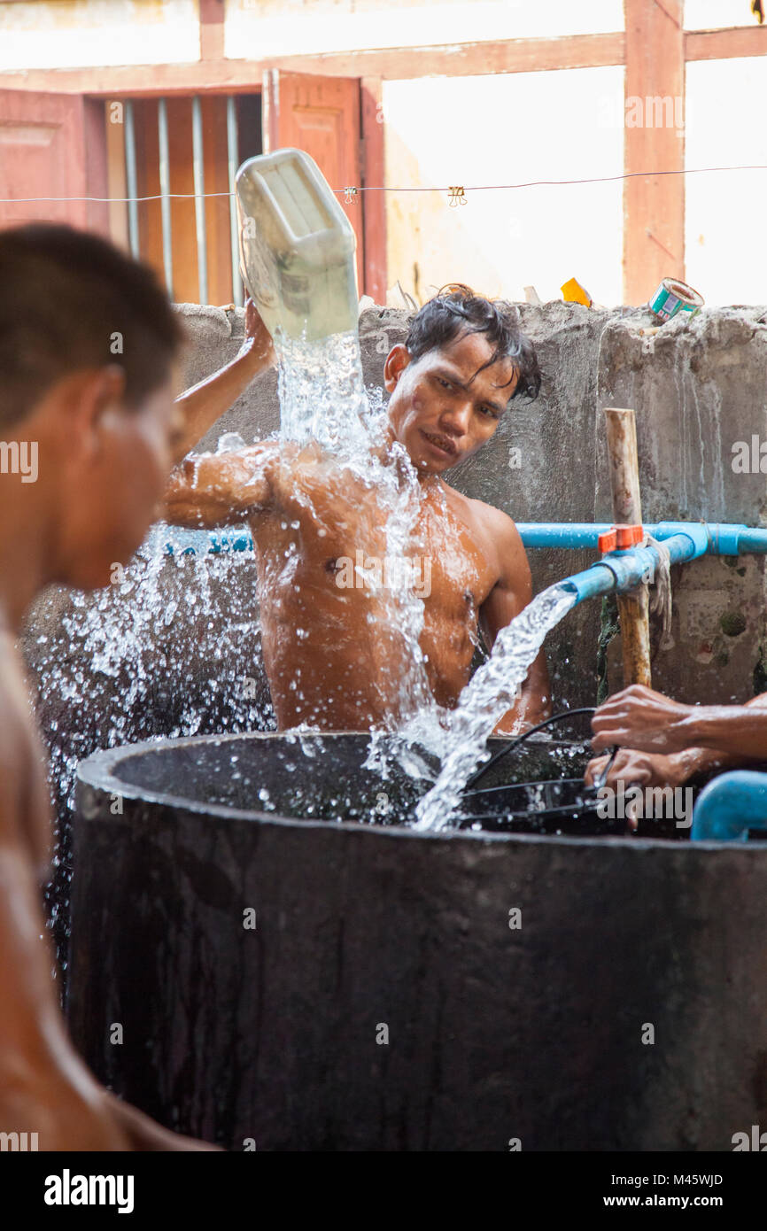 Men working in fabric factory in Mandalay Myanmar Stock Photo - Alamy