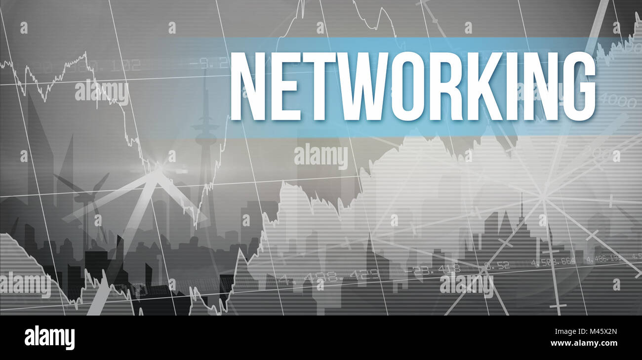 Networking with city background Stock Photo - Alamy