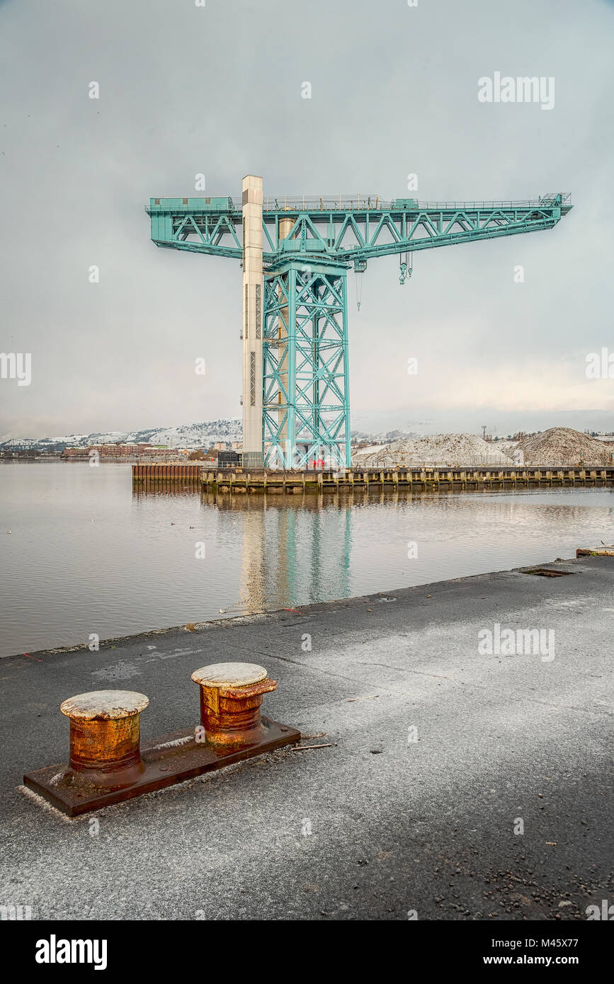 The large Titan crane that sits alone at the now demolished site of ...